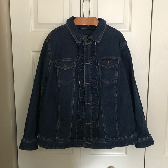 Talbots | Jackets & Coats | Nwt Talbots Dark Stretch Denim Ruffle Jean ...